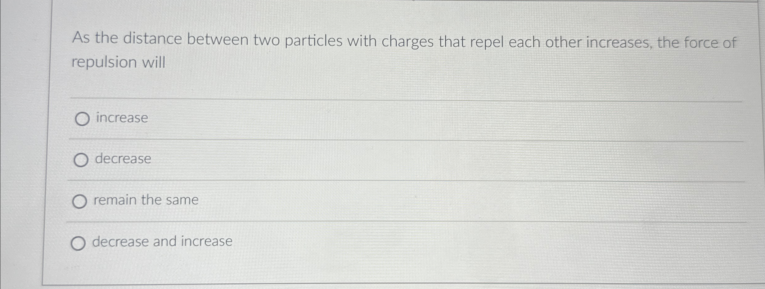 Solved As the distance between two particles with charges | Chegg.com
