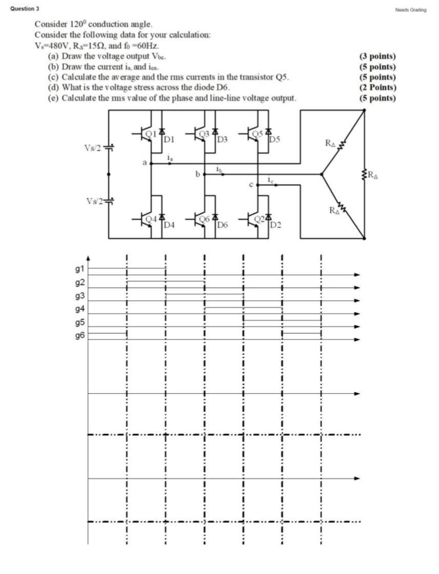 Solved Question 3 Noods Grading Consider 120° conduction | Chegg.com
