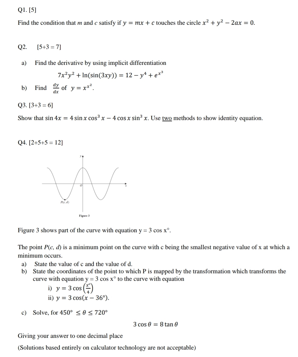 Solved Q1. [5]Find the condition that m ﻿and c ﻿satisfy if | Chegg.com