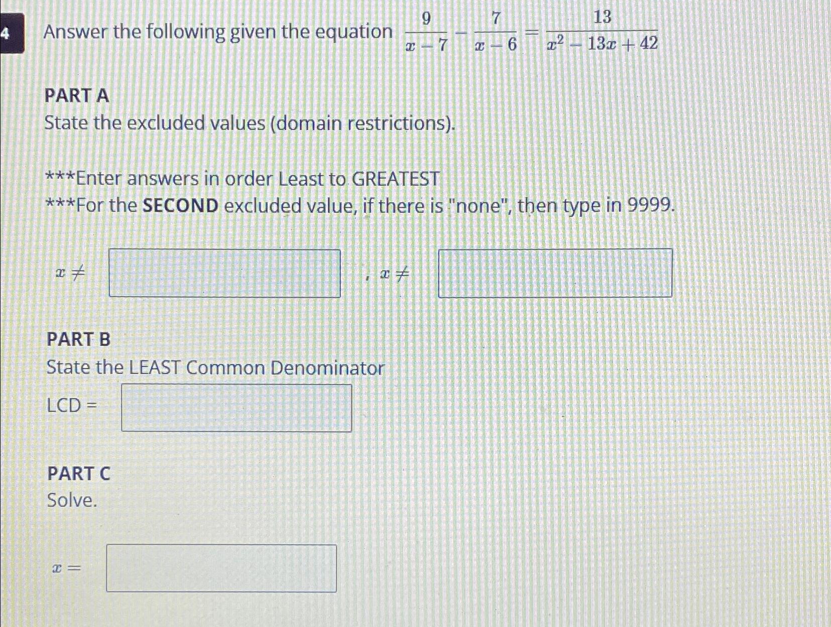 Solved Answer the following given the equation | Chegg.com