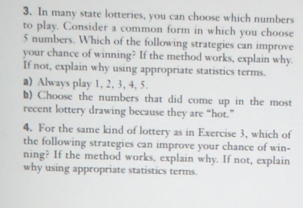 options: a)choose randomly from among the numbers | Chegg.com