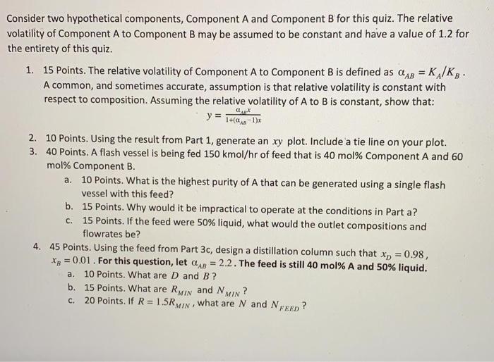 Solved CA y = Consider two hypothetical components, | Chegg.com