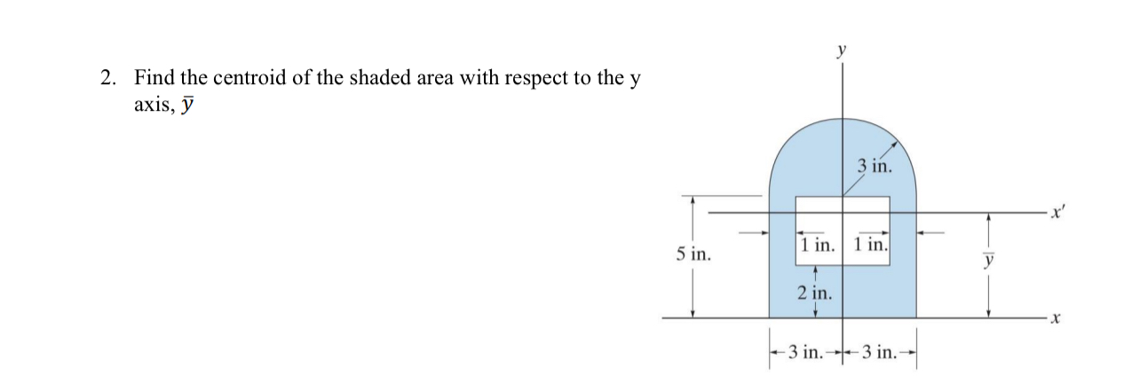 Solved Find the centroid of the shaded area with respect to | Chegg.com