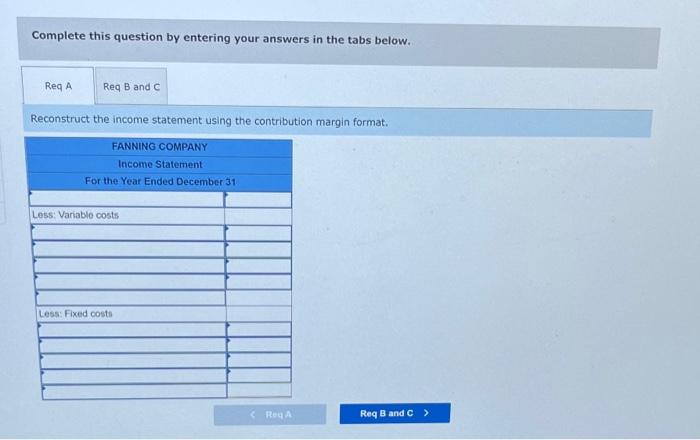 Solved Exercise 11-15A (Algo) Using contribution margin | Chegg.com