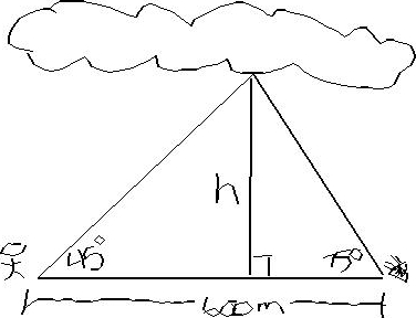 Solved To measure the height of the cloud at an airport, a | Chegg.com