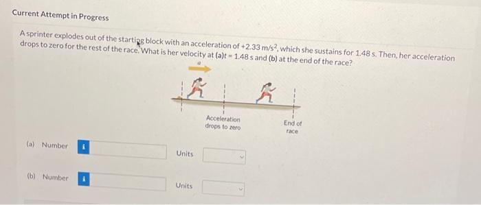 Solved A sprinter explodes out of the startipg block with an | Chegg.com