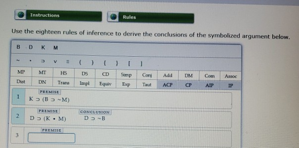 Solved Instructions Rules Use the eighteen rules of | Chegg.com