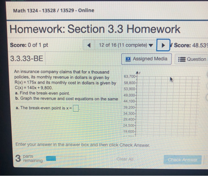 Solved Omework Section 3 3 Homework Ore 0 Of 1 Pt 5 Of 16