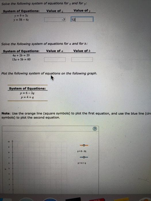 Solved Solve the following system of equations for and for | Chegg.com