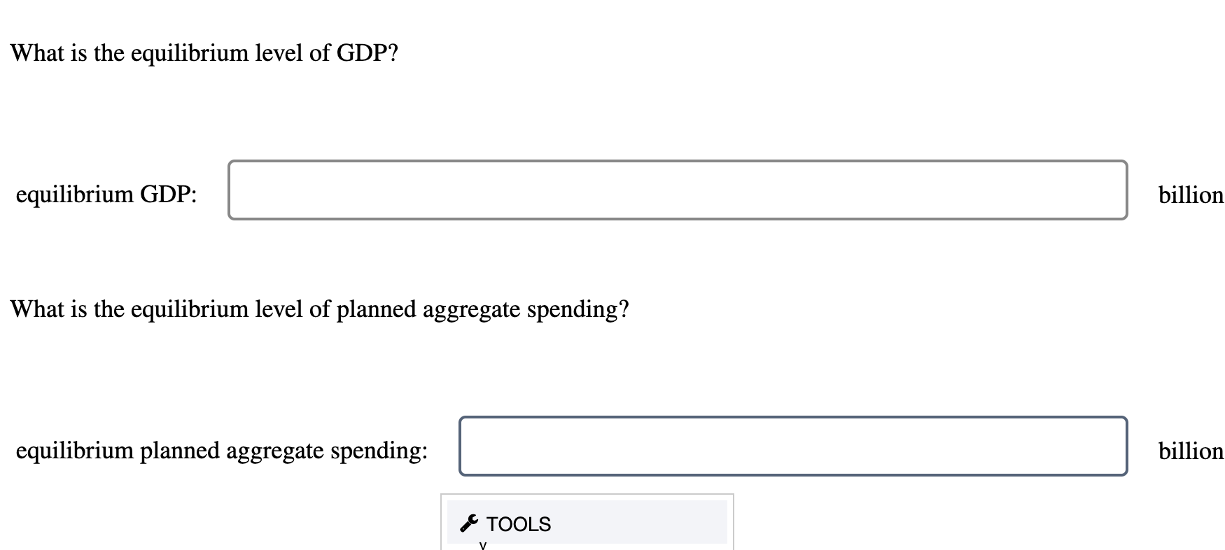Solved What is the equilibrium level of GDP?equilibrium GDP: | Chegg.com