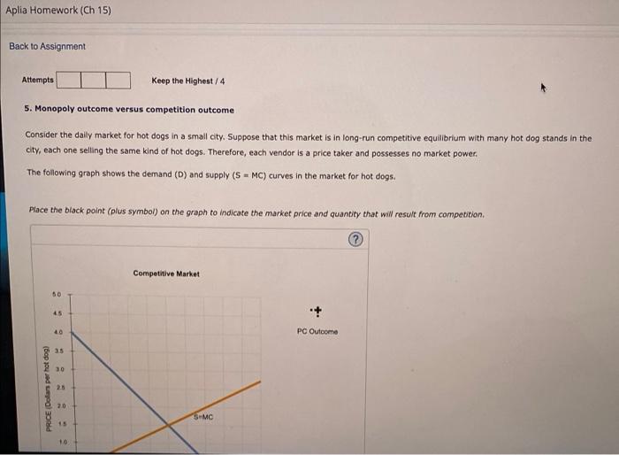 Solved Aplia Homework (Ch 15) Back to Assignment Attempts | Chegg.com Solved Aplia Homework (Ch 15) Back to Assignment Attempts | Chegg.com