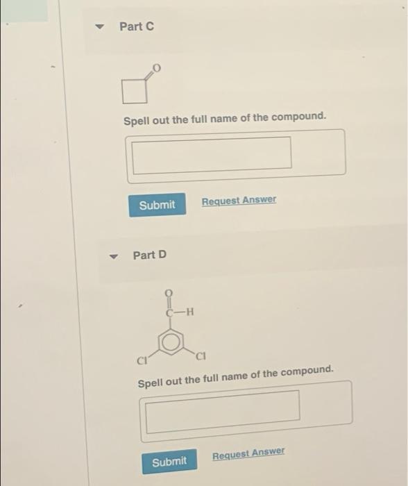 Solved Write the common name for each of the following | Chegg.com