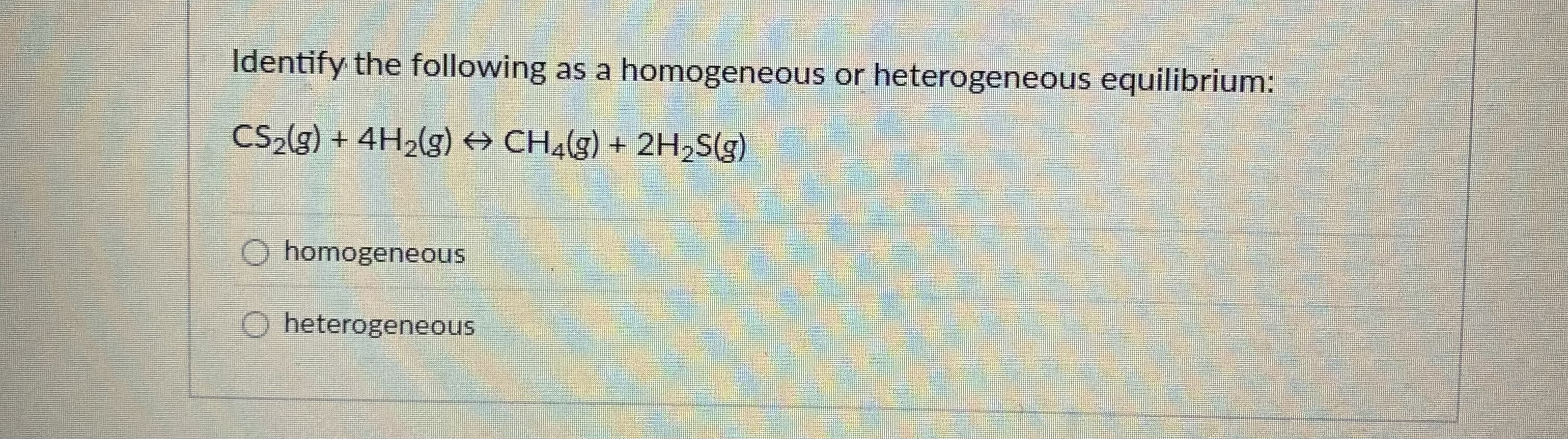 Solved Identify the following as ﻿a homogeneous or | Chegg.com