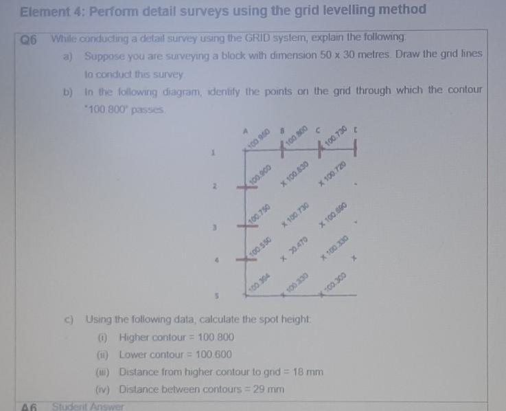 Solved Element 4: Perform detail surveys using the grid | Chegg.com