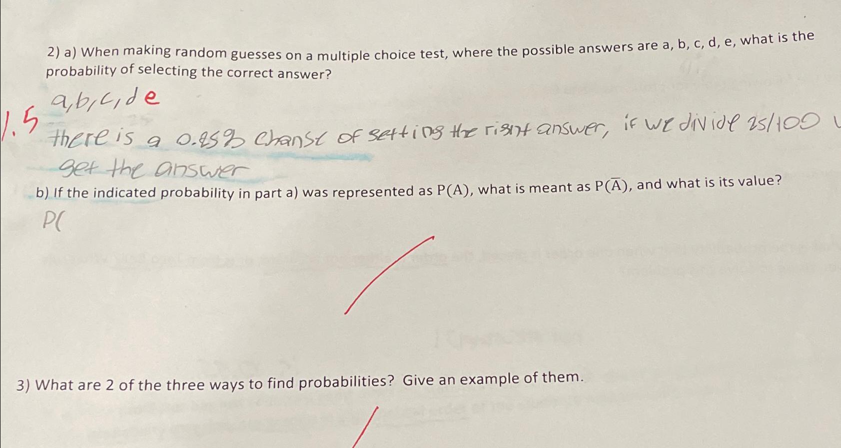 Solved a) ﻿When making random guesses on a multiple choice | Chegg.com