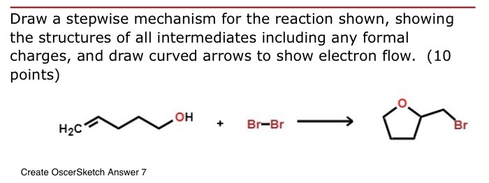 Solved Draw a stepwise mechanism for the reaction shown, | Chegg.com