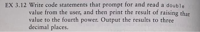 Solved EX 3.8 Write code to declare and instantiate an | Chegg.com