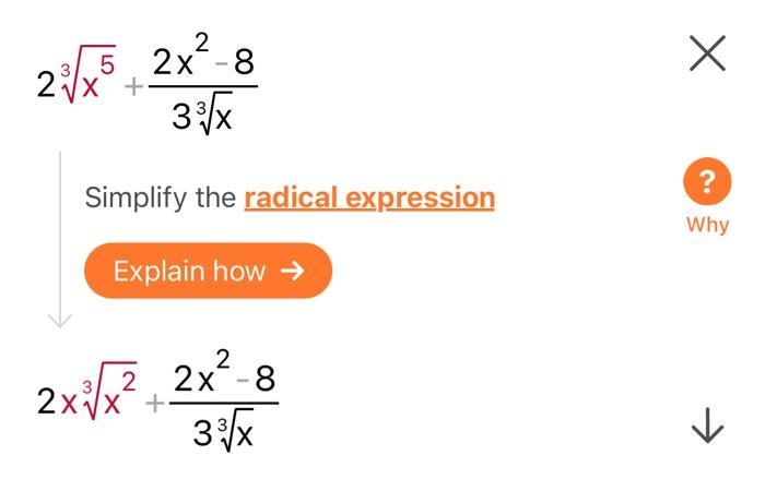 Solved radicals are confusing for me, especially simplifying | Chegg.com