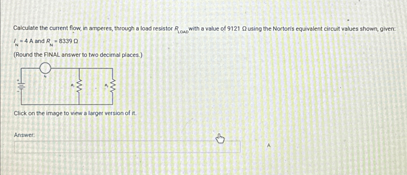 Solved Calculate the current flow, in amperes, through a | Chegg.com