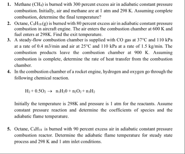 Solved Methane (CH4) ﻿is burned with 300 ﻿percent excess air | Chegg.com