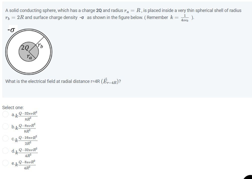 Solved A solid conducting sphere, which has a charge 2Q ﻿and | Chegg.com