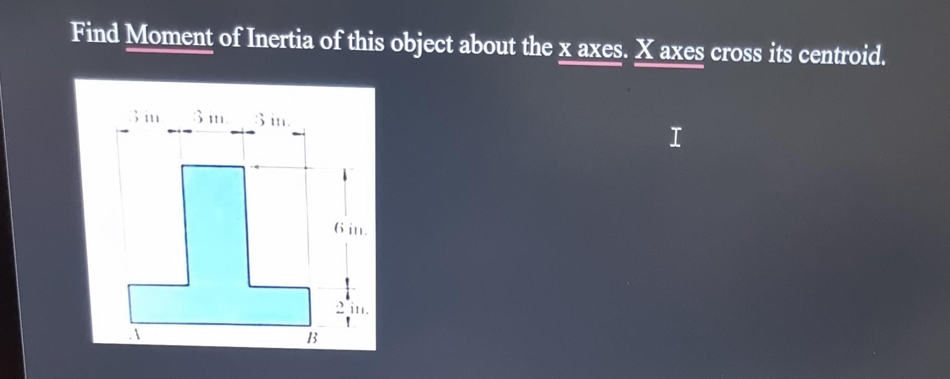 Solved Find Moment of Inertia of this object about the X | Chegg.com