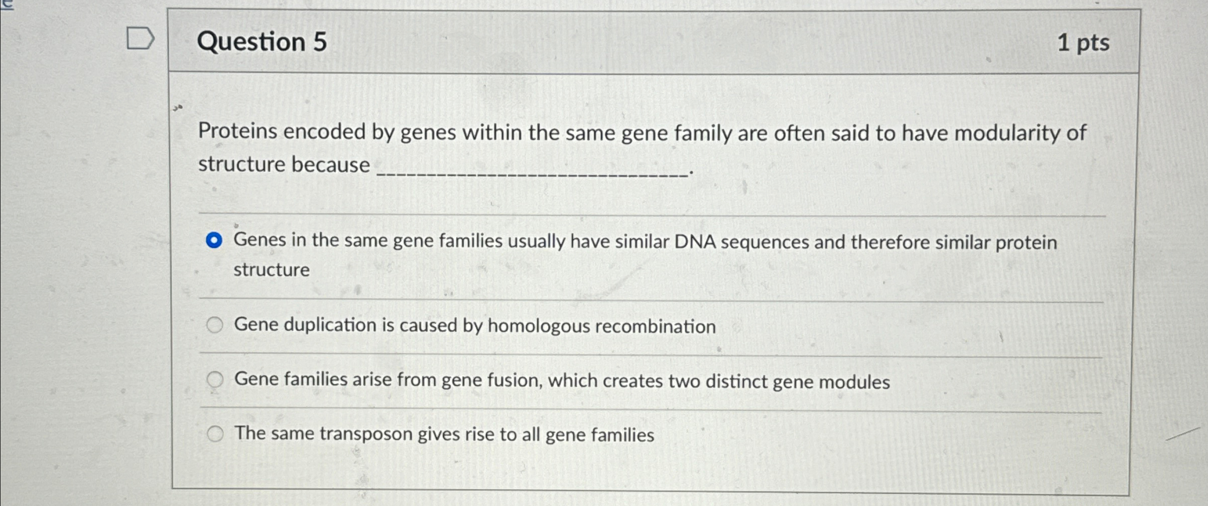 Solved Question 51 ﻿ptsProteins encoded by genes within the | Chegg.com
