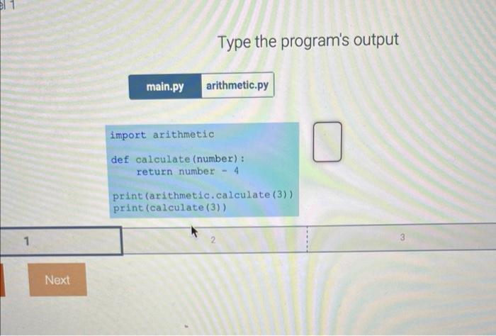 Solved Type The Programs Output Import Arithmetic Def 0256