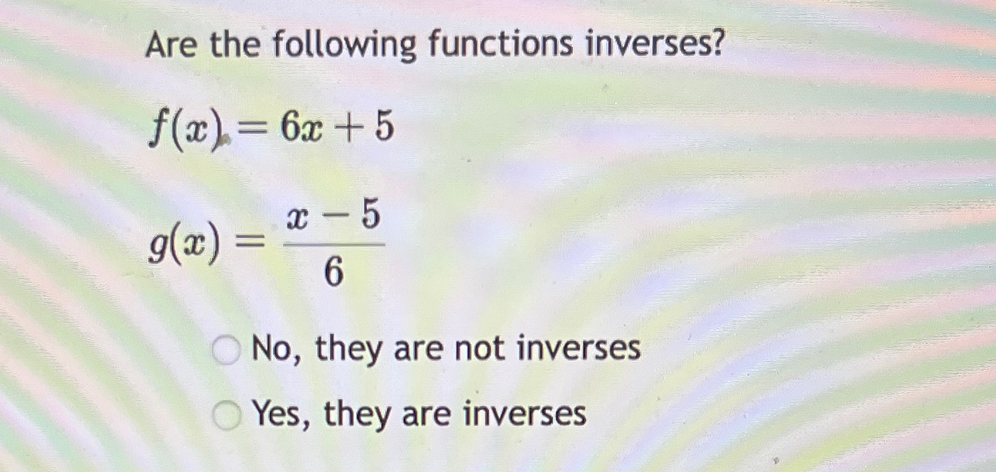 Solved Are the following functions | Chegg.com