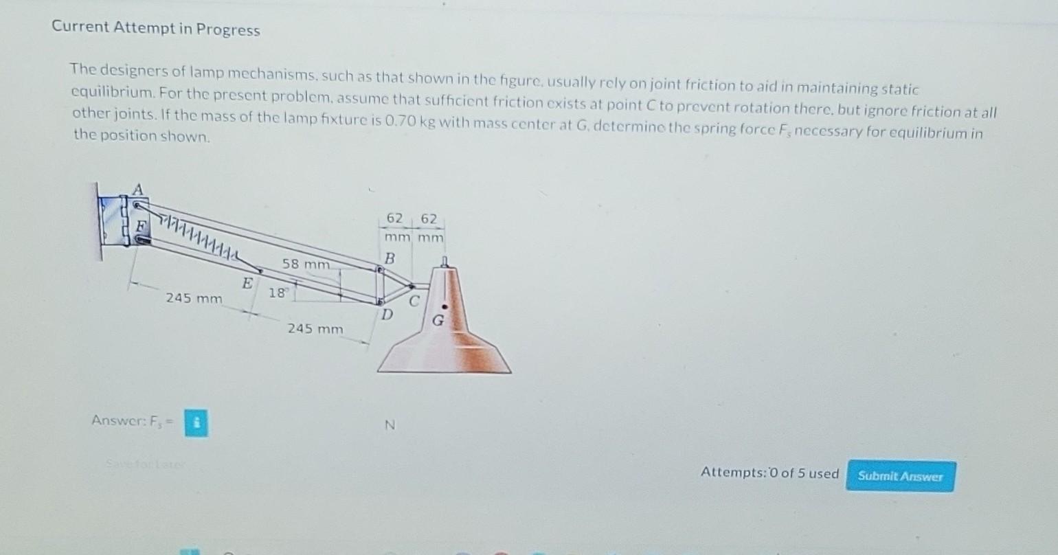 The designers of lamp mechanisms. such as that shown | Chegg.com