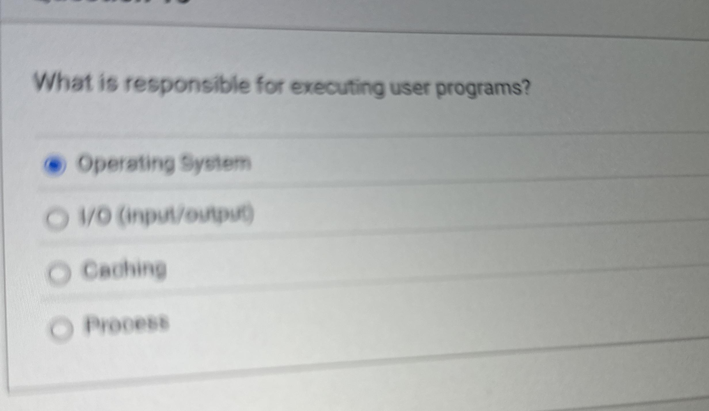 Solved What is responsible for executing user | Chegg.com