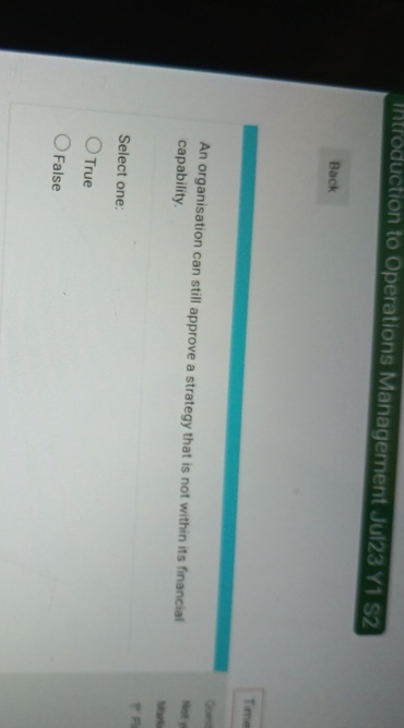 Solved Introduction to Operations Management Jul23 ﻿Y1 ﻿S2An | Chegg.com