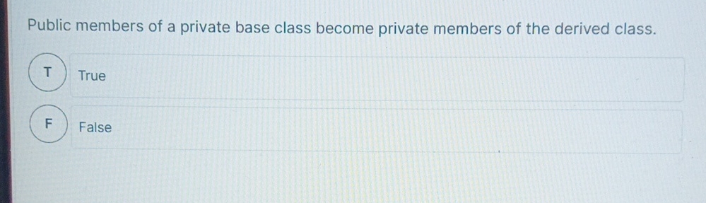 Solved Public members of a private base class become private | Chegg.com