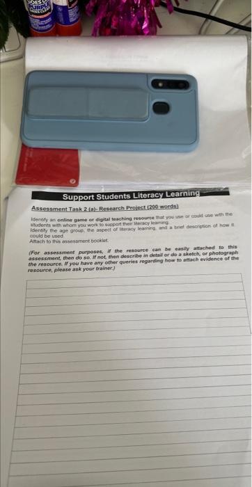 Solved Support Students Literacy Leaming Assessment Task 2 | Chegg.com
