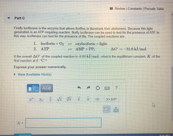 Solved Review Constants Periodic Table Part C Firefly | Chegg.com