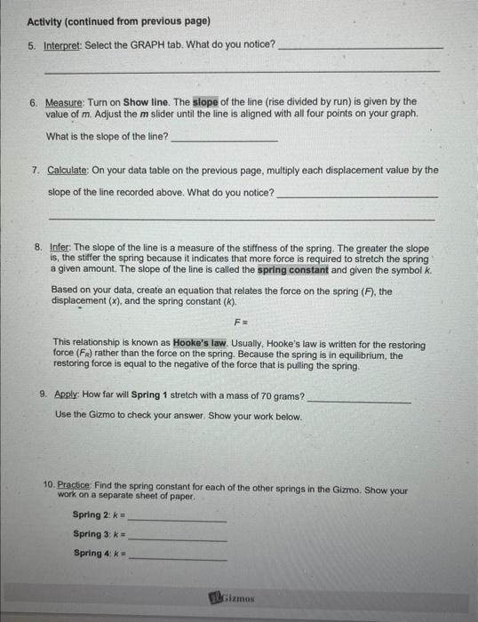 Solved Please use Gizmos to do my Lab assignment. I have | Chegg.com
