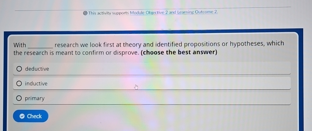 Solved This activity supports Module Objective 2 ﻿and | Chegg.com