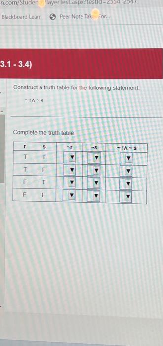 Solved construct a truth table for the following | Chegg.com