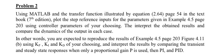 Solved Using MATLAB and the transfer function illustrated by | Chegg.com