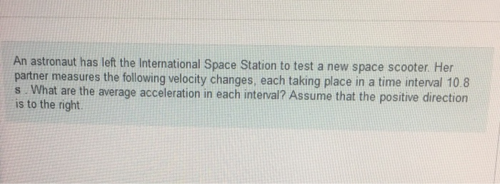 Solved An astronaut has left the International Space Station | Chegg.com
