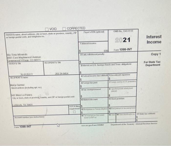 Instructions: Please complete the 2021 federal income | Chegg.com