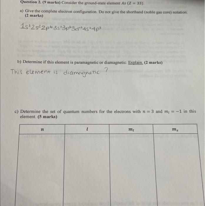 Solved Question 2. (9 marks) Consider the ground-state | Chegg.com Solved Question 2. (9 marks) Consider the ground-state | Chegg.com