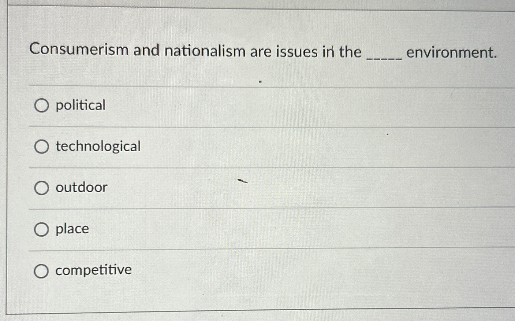 Solved Consumerism and nationalism are issues in the | Chegg.com
