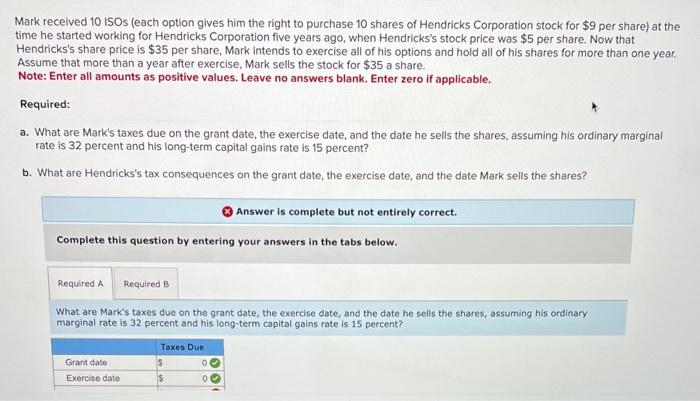 Solved Mark received 10 ISOs (each option gives him the | Chegg.com
