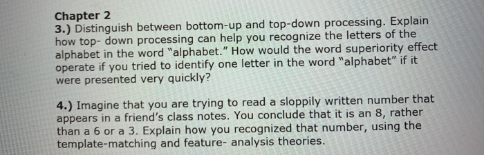 Solved Chapter 2 3.) Distinguish between bottom-up and | Chegg.com