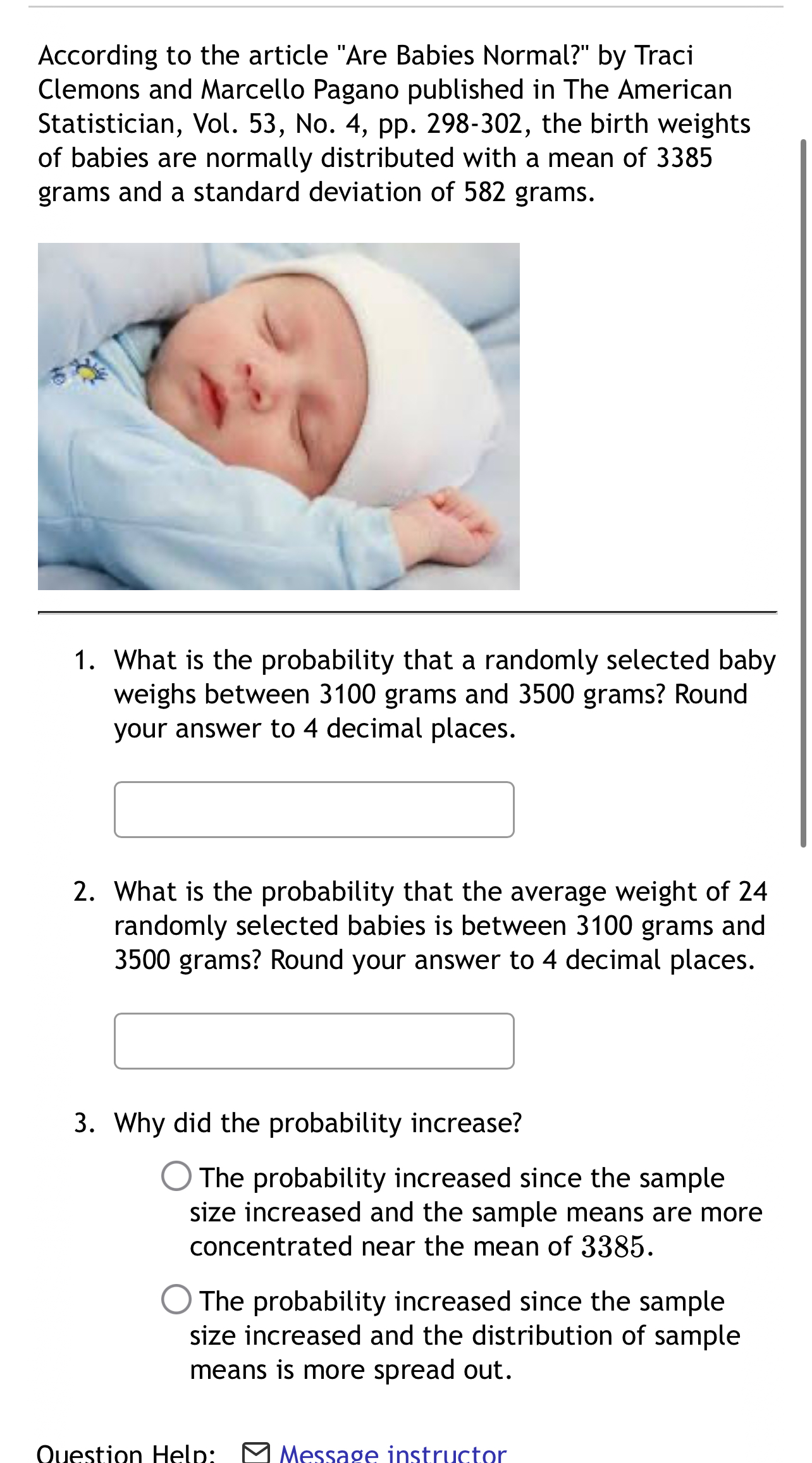 Solved According to the article "Are Babies Normal?" by | Chegg.com