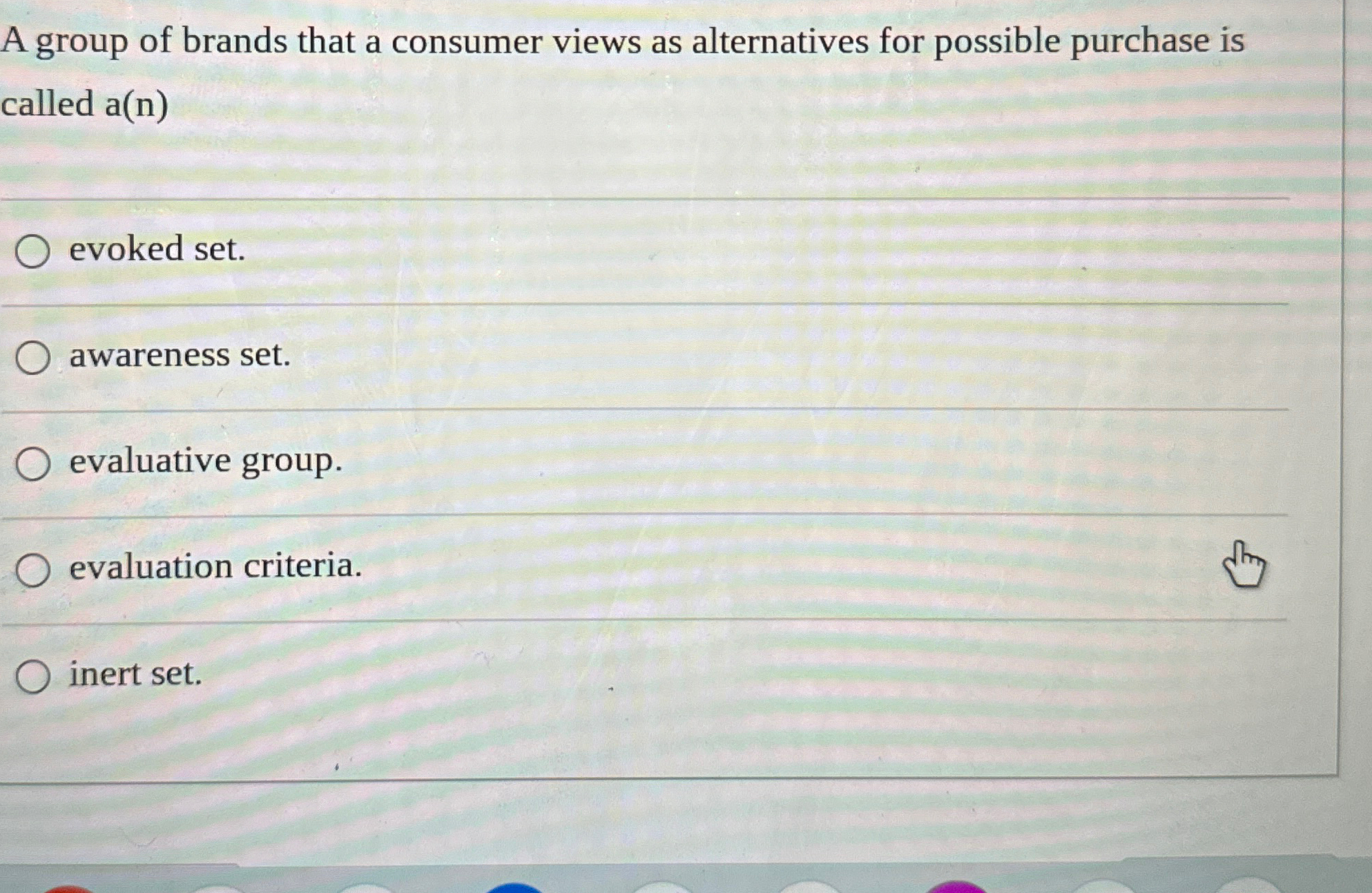 Solved A group of brands that a consumer views as | Chegg.com