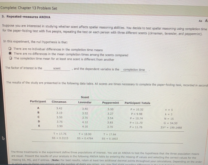 Solved Аа А. Complete: Chapter 13 Problem Set 3. | Chegg.com