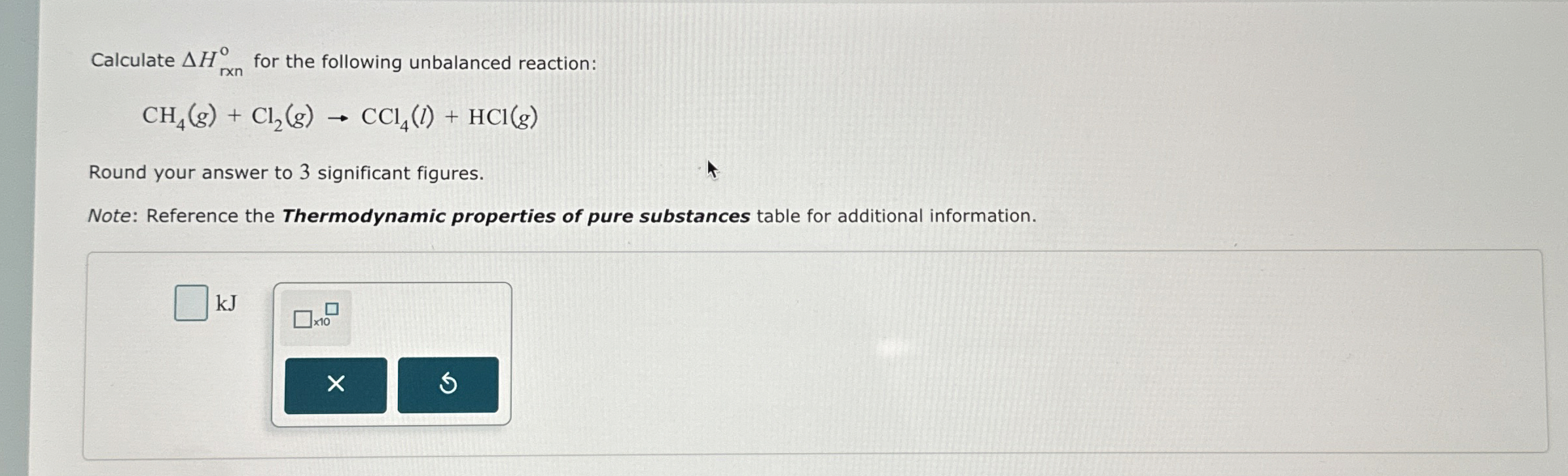 Solved Calculate ΔHrxno ﻿for the following unbalanced | Chegg.com