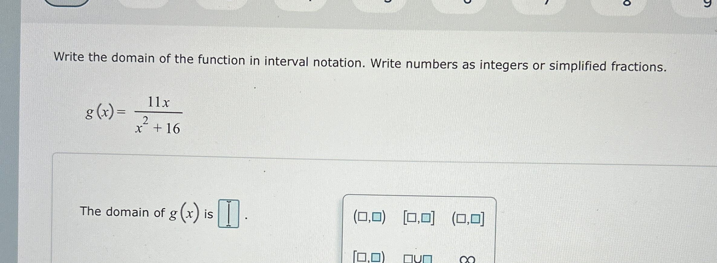 Solved Write the domain of the function in interval | Chegg.com
